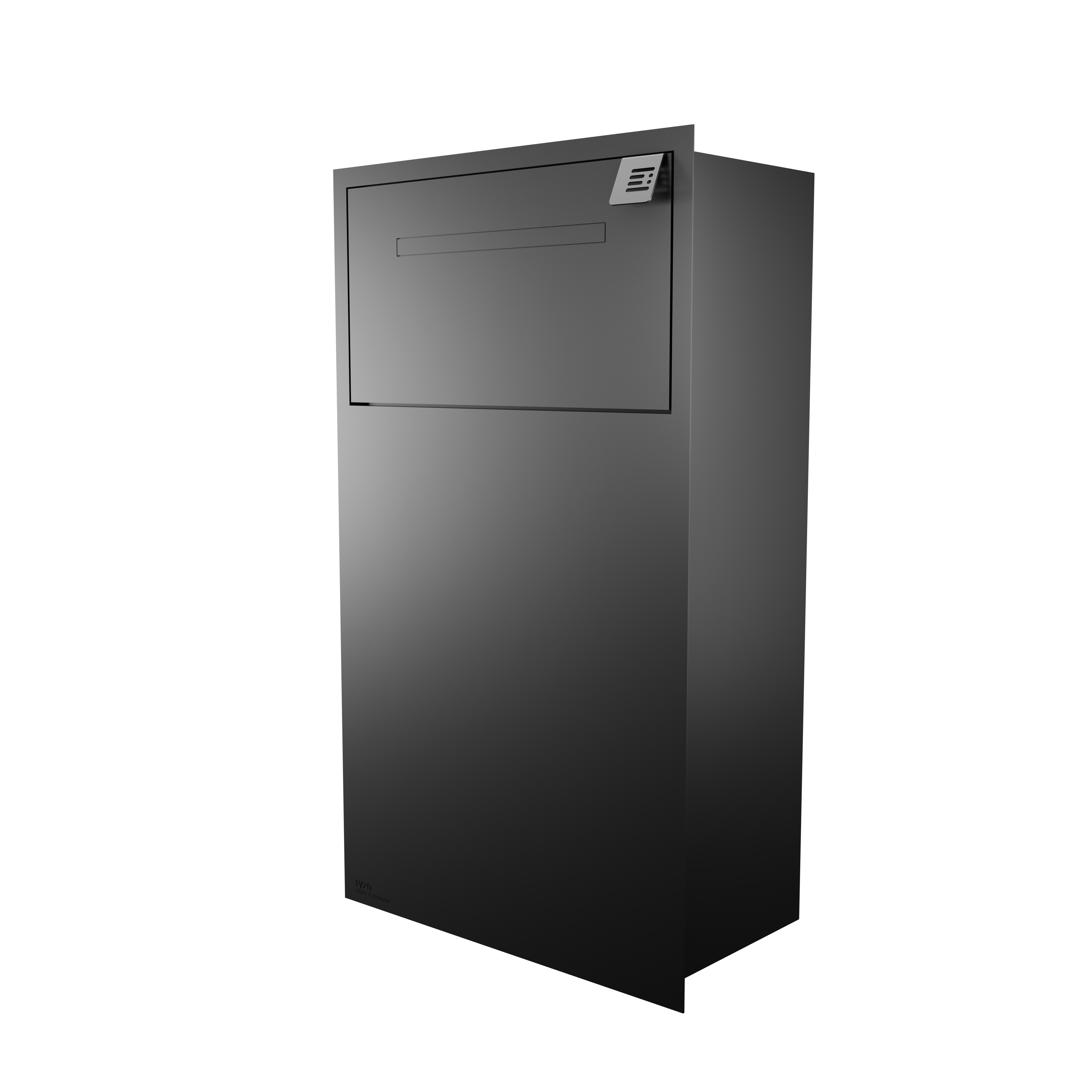 Standard Parcel Enclosure with Mail Flap (Black) – ryzn